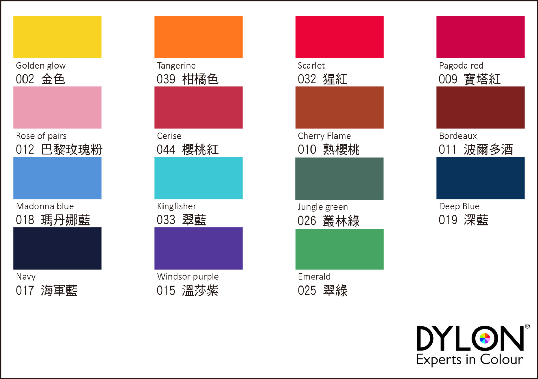 英國DYLON熱染染料